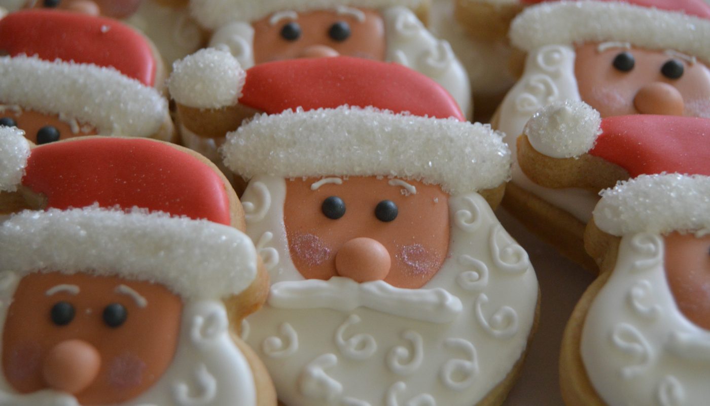 Decorating Santa Face Cookies – On The Flip Side… Baking